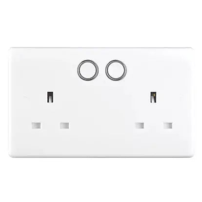 British General 13 Amp Twin Switched Smart Home Control Socket White ...