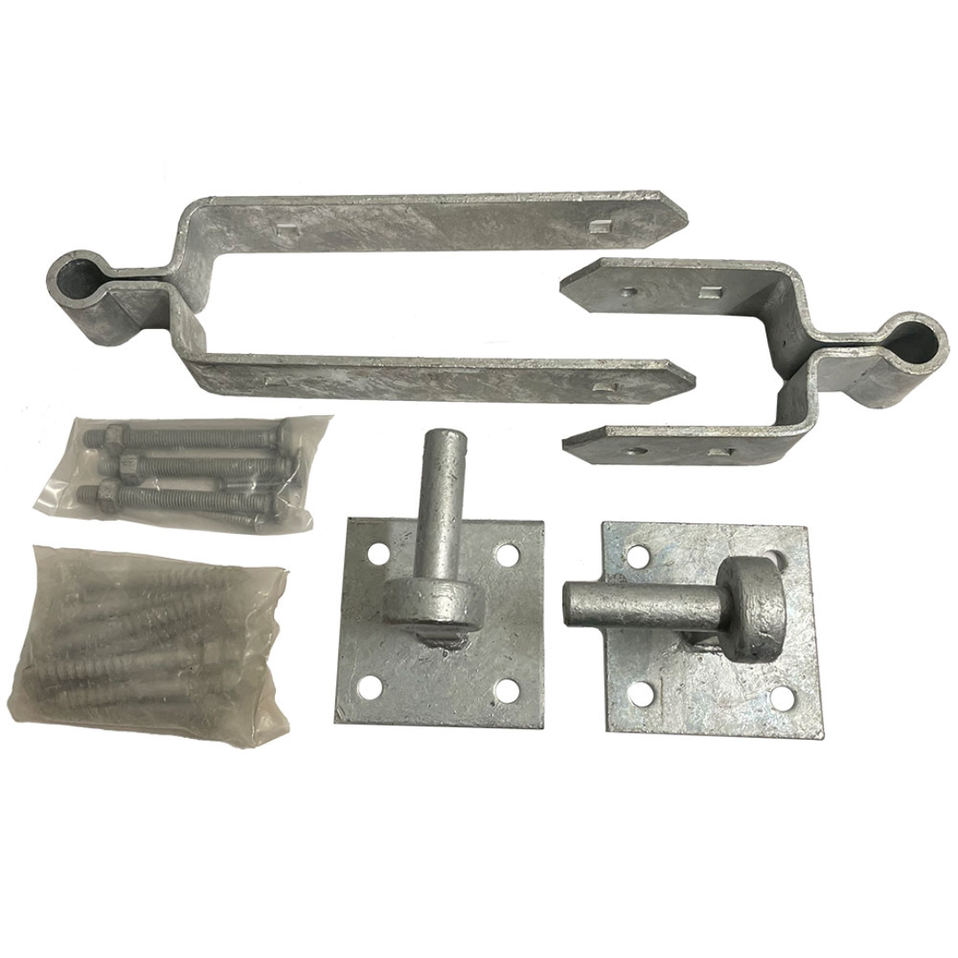 Gate Double Strap Hinge Set Hook on Plates Galv – Tanat Supplies ...